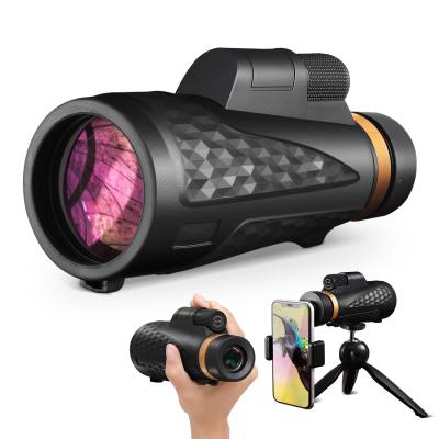 China Monocular Telescope 12X50 Waterproof Telescope, High Definition Prism, Adults Compact Monocular with Phone Holder a Te koop