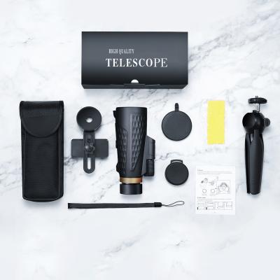 China Monocular Telescope 12X50 Waterproof Telescope, High Definition Prism, Adults Compact Monocular with Phone Holder a Te koop