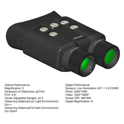 Cina Sabpack digital night vision binoculars NV500 Infrared Hunting Binocular Scope 1300ft in Full Darkness LCD Screen wit in vendita