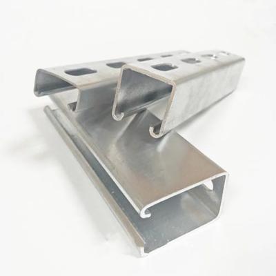 China Custmoized Galvanized Slotted Strut Channel Unistrut Solar Mounting Bracket C Channel Steel for sale