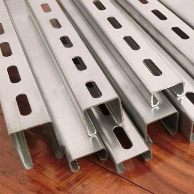 China Hot-Dip Galvanized C-shaped Steel Strut Channel 100-900mm Width for Corrosion-Resistant Solar Mounting Systems for sale