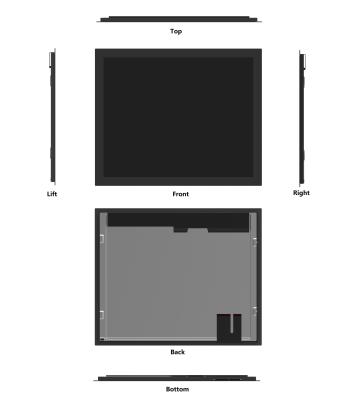Cina Modulo ottico a 19 pollici di legame del touch screen capacitivo con TFT LCM con LVDS in vendita