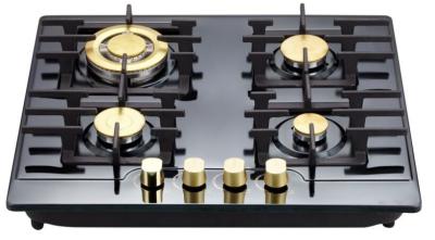China Stainless Steel 4 Hob Gas Cooker , Built In Four Burner Gas Stove 580*500mm for sale