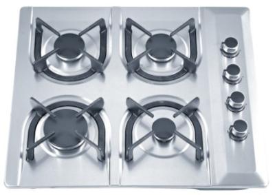China Stainless Steel Blue Flame 4 Ring Gas Hob With Thermocouple Safety Device for sale
