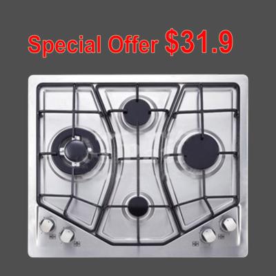 China Professional Natural Gas 4 Burner Gas Range , 304 Stainless Steel Gas Hob for sale