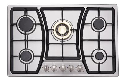 China Built In Auto Ignition Stainless Steel Gas Hob / Gas Cooker With 5 Burners for sale