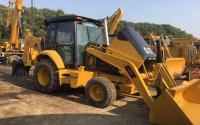 China Yellow Used Cat 420f Backhoe Loader / Skid Steer Loader High Working Ability for sale