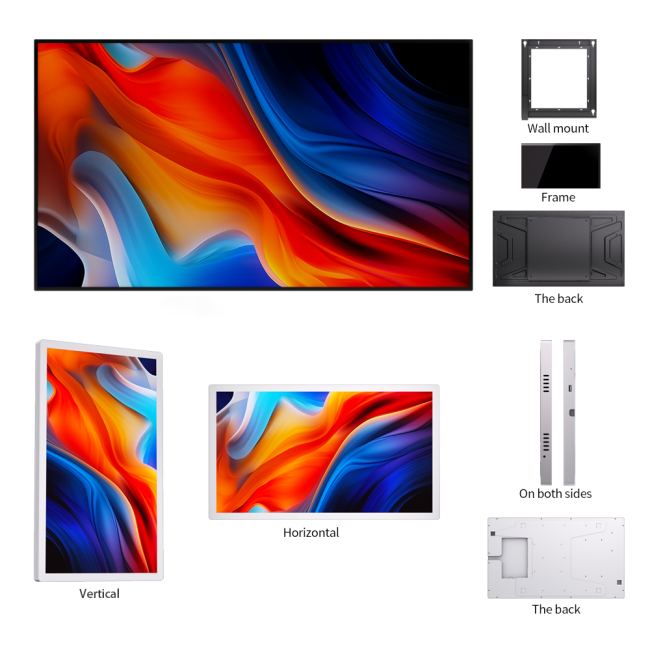 Technical diagram of digital signage display