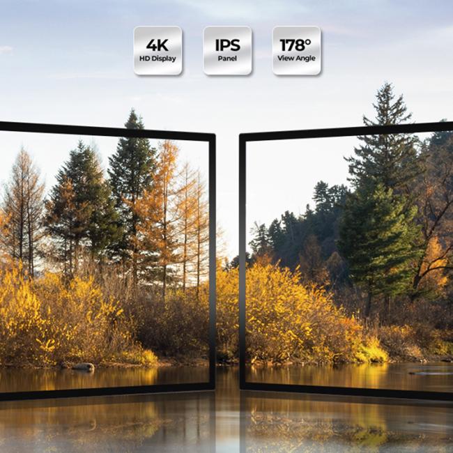 Close-up of display panel showing image quality