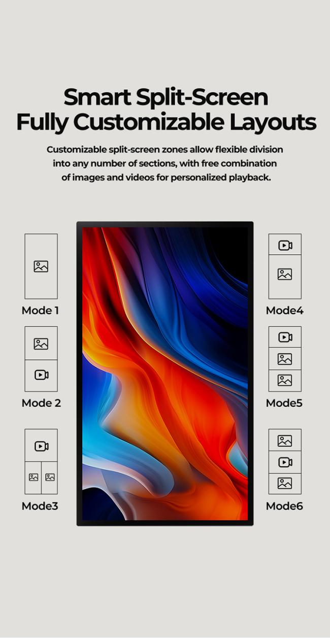 Wall-mounted digital signage installation example