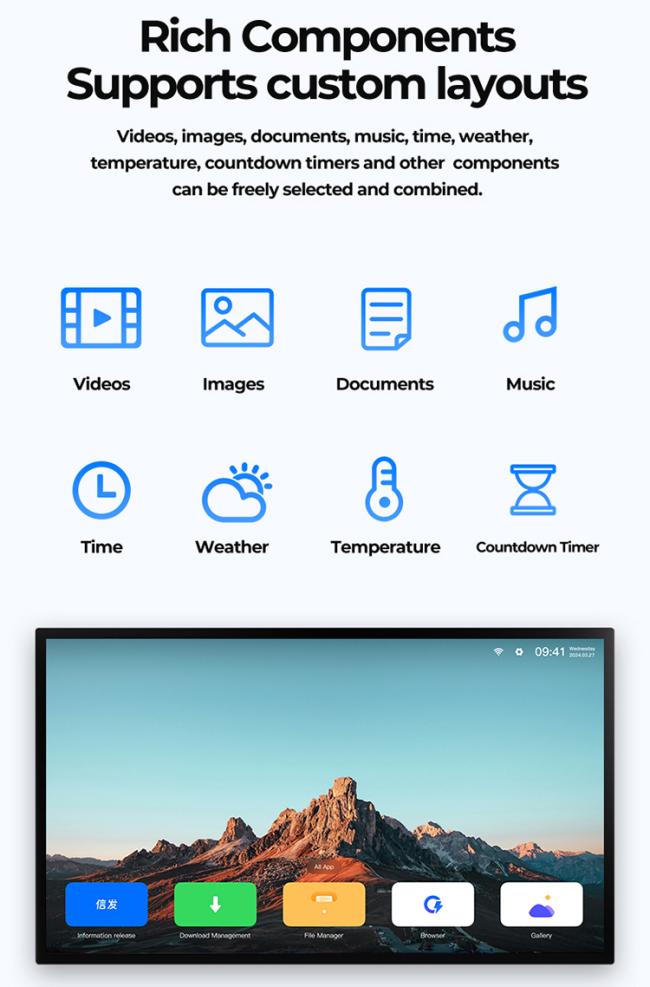 85-inch digital signage display front view