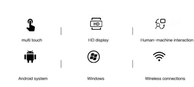Touchscreen table front view