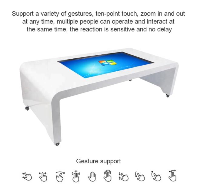 Touchscreen table in use