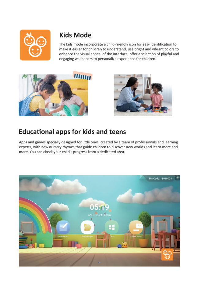 Children's learning games on interactive table