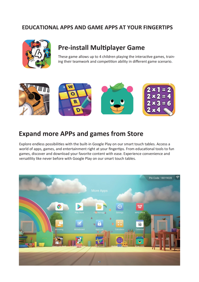 Multiplayer games on interactive table
