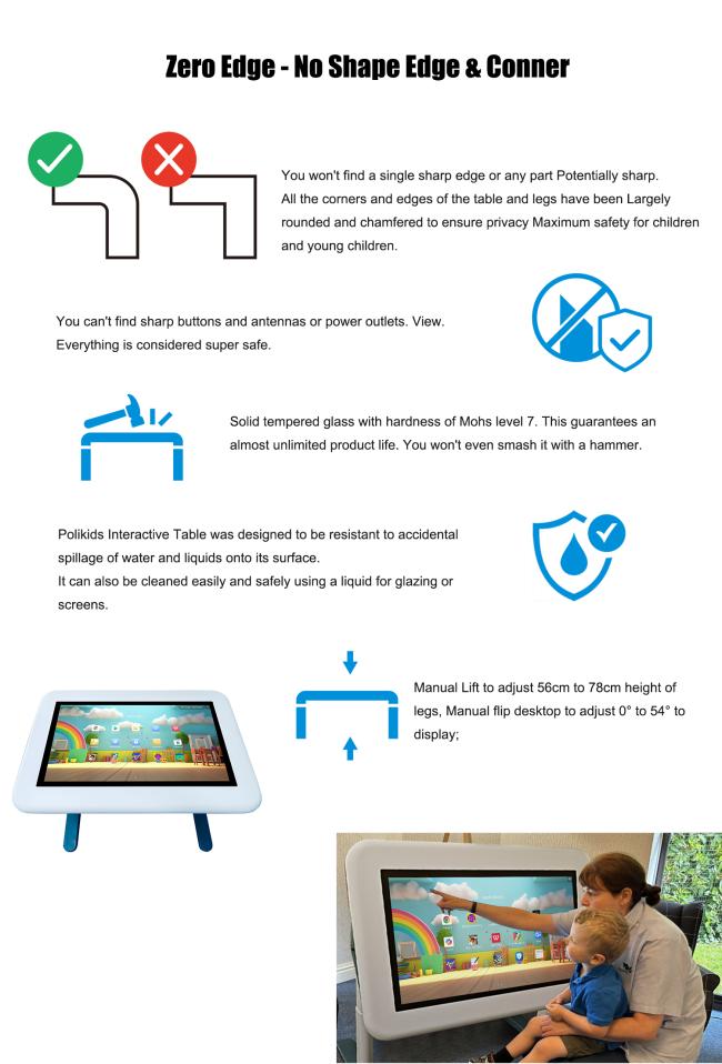32-inch Android smart touch table in use