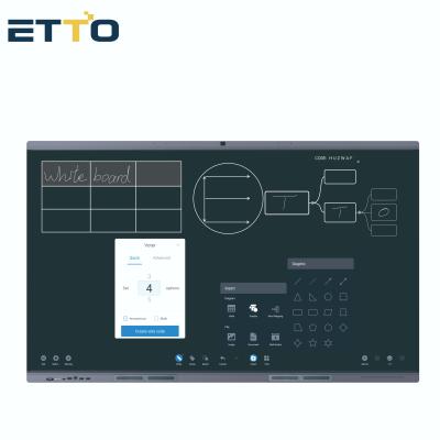 China 65 Inch B type AI Empowered Smart Interactive Whiteboard with Android 14 and 48MP Camera for Education and Conference for sale