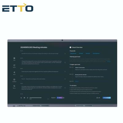 China 65 Inch B type AI Empowered Smart Interactive Whiteboard with Android 14 and 48MP Camera for Education and Conference for sale