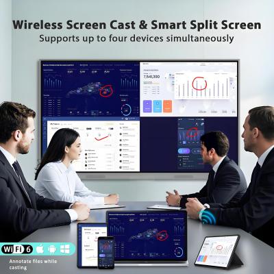 China 98 Inch Standard Interactive Board Infrared Touch Screen Interactive Whiteboard  4K Zero Bonding Smart for sale