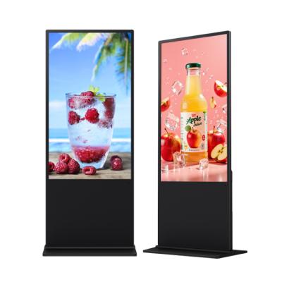 China Dustproof Indoor LCD Infrared Touch Screen Advertising Player Display Floor Standing Totem Kiosk for sale