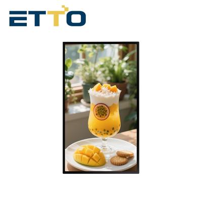 China ETTO 85 Inch Wall Mount Advertising Machine Advertisement Lcd Display Screen Digital Signage Player for sale