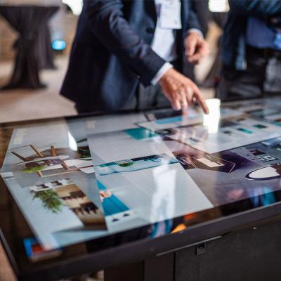 China 43 Inch Android 11 Touch Table with 4K Resolution and 1 Year Warranty for Indoor Interactive Use for sale