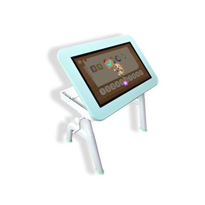 China Gaming Android 10 Points Smart Touchscreen Table 32inch with Polikids Wooden Desktop for sale