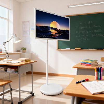 Cina Supporto TV Smart Portatile con Schermo LCD LED Touchscreen Impermeabile Ricaricabile con Ruote in vendita