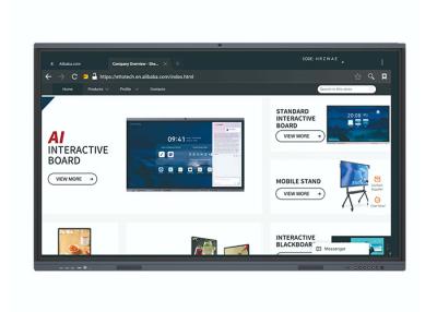China 65 Inch A type Pen Finger Touch LCD AI Smart Interactive Board Anti Glare For Teaching for sale