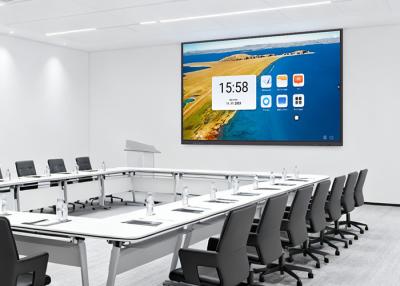 China 98 inch A type AI LCD Display Interactive Smart Board Anti Glare 4K 20 Point Touch Screen Wall Mounted for sale