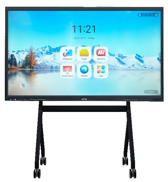 Quality 65 Inch 4K HD Screen Standard Interactive Board with Android 14.0 and 350cd/m2 Brightness for Education and Meeting for sale