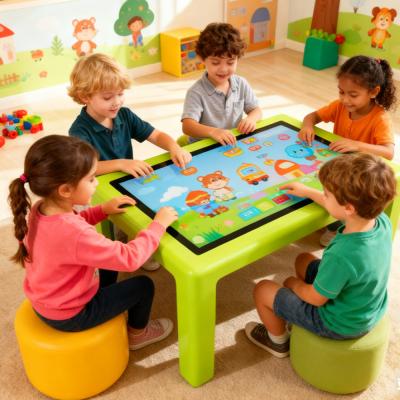 China 55 Inch Mobile Interactive Touch Table with TFT Panel for Gaming and Digital Kiosk for sale