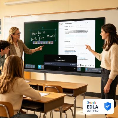 China Google Certified 86 Inch Smart Board with Low Blue Light AI Powered Interactive Flat Panel for University and Business for sale
