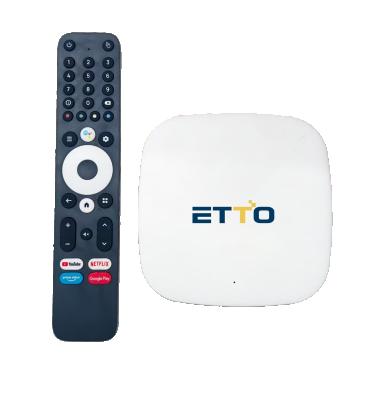 China ETTO Android TV Box with 4K UHD Output and Android 14 for 1000+ Free Channels for sale