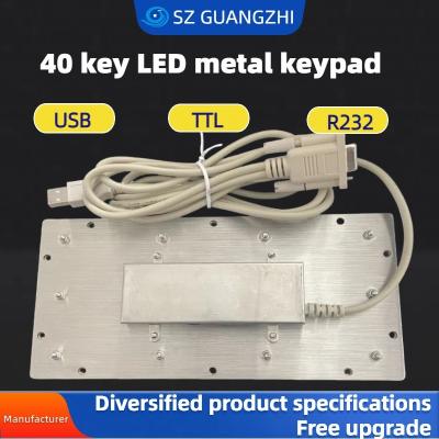 China PINPAD 40 sleutel LED waterdicht metalen toetsenbord GZ-C001055 R232 interface Te koop