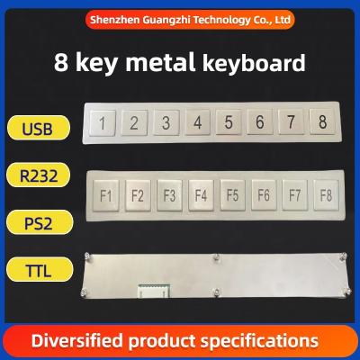 China 8 Sleutelfunctie Bar Metalen Numerieke Keypad Roestvrij staal 304 Side Key Pinpad Te koop