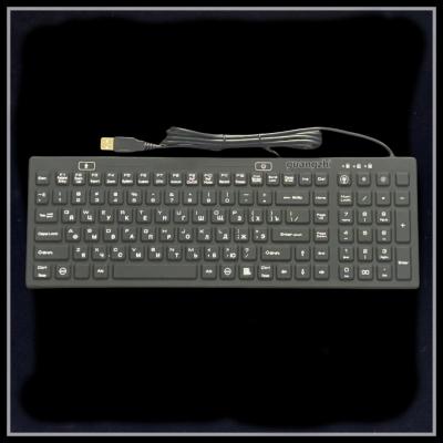 China Backlight waterproof PC silicone full keyboard | medical equipment specific pinpad|rubber keypad|high temperature silicone rubber|custom rubber keypad for sale