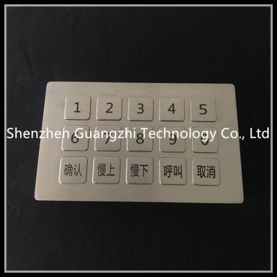 China teclado numérico do metal de 3 * 5 matrizes, chaves impermeáveis do teclado 15 do distribuidor do combustível à venda