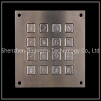 China Metal Backlit Numeric Keypad 4x4 Matrix Keyboard IP65 Waterproof for Vending Machine for sale