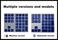 China Wireless Bluetooth 3.0 Pin Code Keypad Numeric Keyboard With 7 Backlight for sale