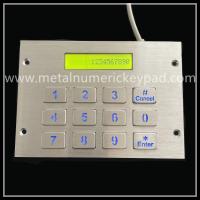 China Stainless Steel Vandal Proof 16 Button Keypad with LED Display for Vending Machine 155mm for sale
