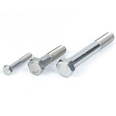 China Plain Finish Aanpasbaar M5 M8 roestvrij staal Hex Bolts DIN931 304 316 Halve draad Bolt Te koop