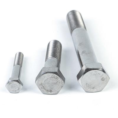 China Plain Finish Aanpasbaar M5 M8 roestvrij staal Hex Bolts DIN931 304 316 Halve draad Bolt Te koop
