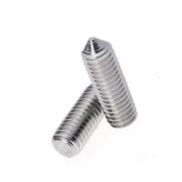China Customer needs A-level zinc plated hexagon socket set screw with full thread type for sale