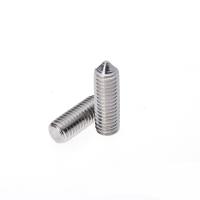 China Customer needs A-level zinc plated hexagon socket set screw with full thread type for sale