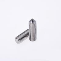 China Customer needs A-level zinc plated hexagon socket set screw with full thread type for sale