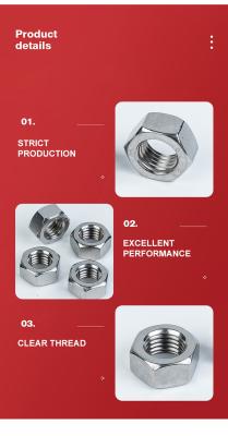 China Plain Finish Roestvrij staal Hex Bolts Nuts Washers voor een sterke en duurzame bevestiging Te koop