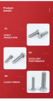 China Titanium Stainless Steel Hex Head Bolt and Nut for Customized Distribution for sale