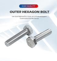 China Titanium Stainless Steel Hex Head Bolt and Nut for Customized Distribution for sale