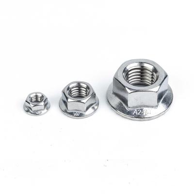 Cina 100% controllato DIN acciaio inossidabile Hex Flange Noce con serrated su misura in vendita